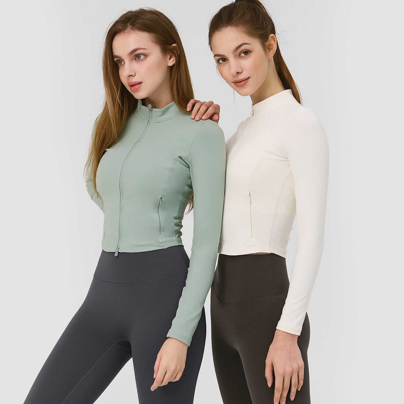 Slim Fit Crop Zip-up Jacket - Infinity Blue – XEXYMIX Australia