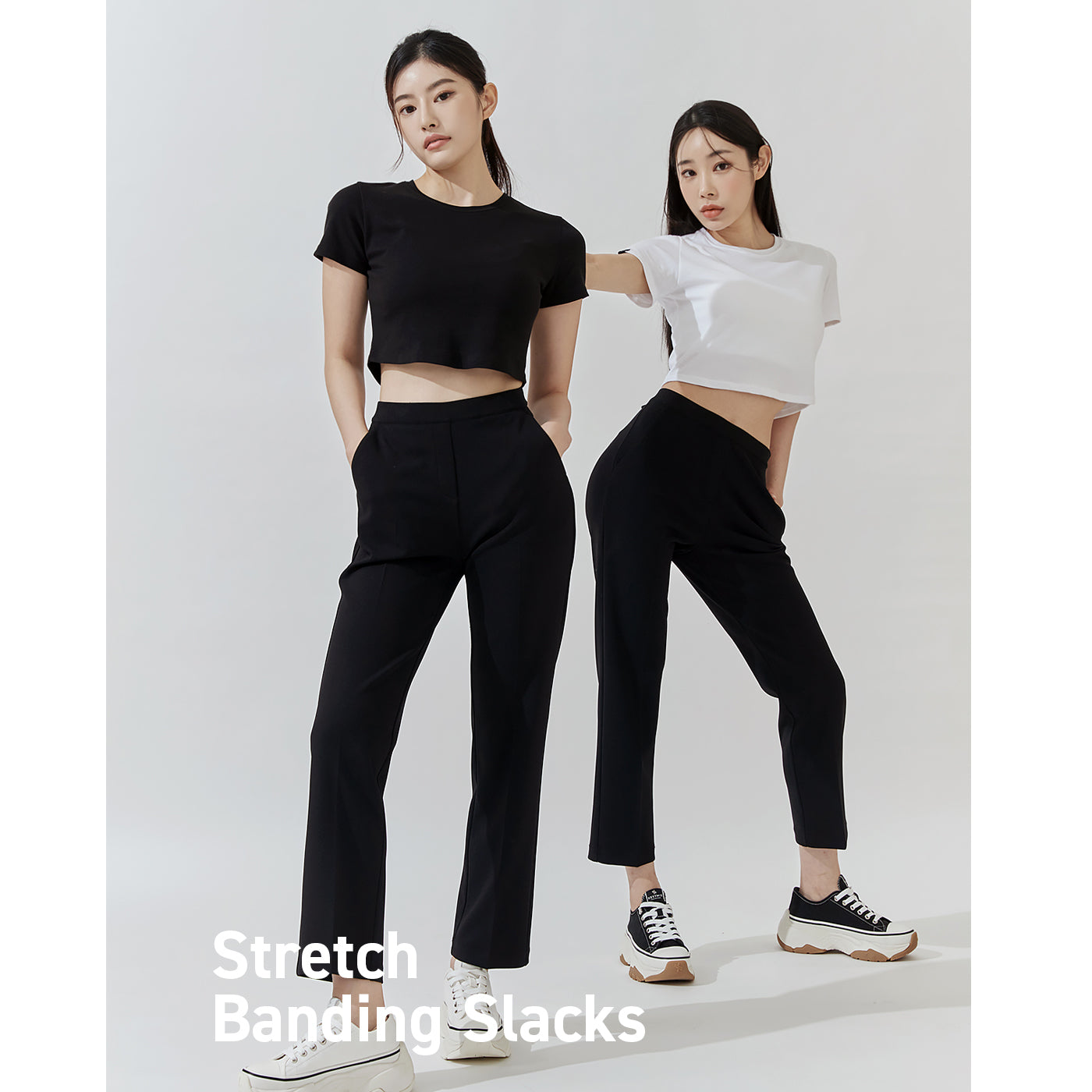 Stretch Banding Slacks - Chic Navy – XEXYMIX Australia